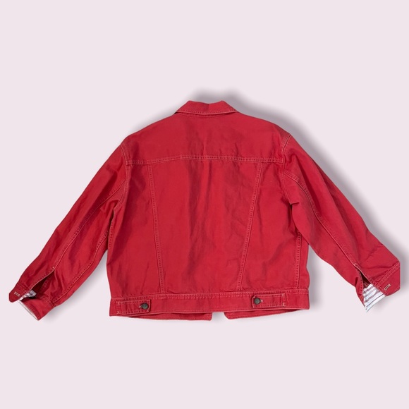 Jackets & Coats | Vintage Jjill Red Denim Jacket | Poshmark